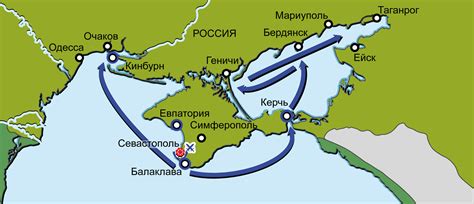 Крымская война 1853 1856 гг Карта кампании 1855 г в Крыму и на Черном