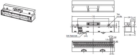 XW2C 20G6 IO16 Connector Terminal Block Conversion Unit With Two Tiered I O Terminal Block With