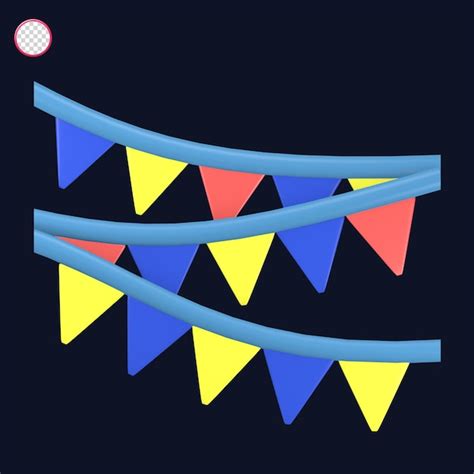 Premium PSD 3d Rendering Cute New Year Party Icon