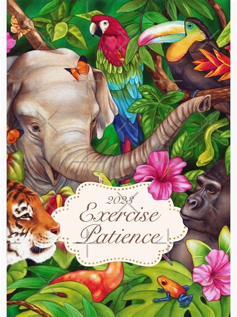 Exercise Patience Jungle Spiral Notebook For Sale By