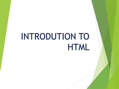 Introdution To Html Notes And Practiceppt