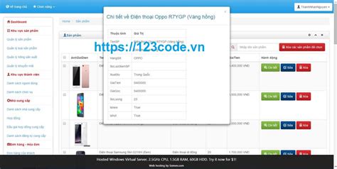 Chia sẻ miễn phí source code asp net mvc bán hàng điện thoại