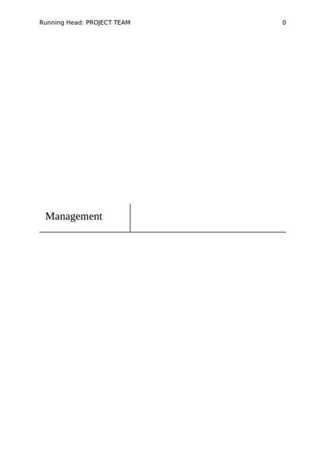 Assignment On Project Team