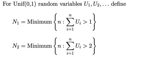 Solved For Unif 01 Random Variables U1u2 Define
