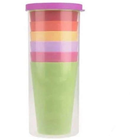 خرید و قیمت لیوان مسافرتی رنگی ۶عددی باکس دار کیفیت عالی ترب