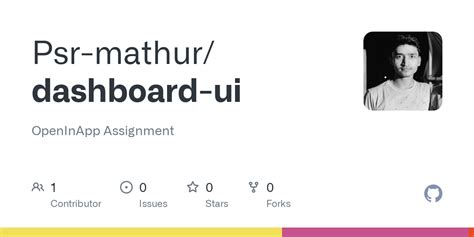Github Psr Mathur Dashboard Ui Openinapp Assignment