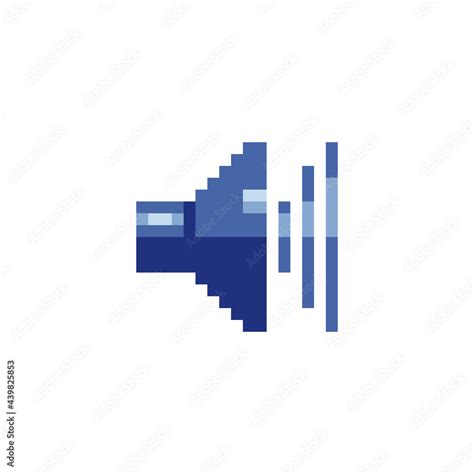 Audio Speaker Volume Sound Button Retro Vintage 80s Pixel Art Style