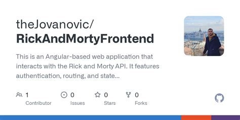 Github Thejovanovicrickandmortyfrontend This Is An Angular Based