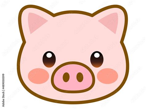 Vector De Stock ブタの顔アイコンのイラスト素材ベクター Adobe Stock