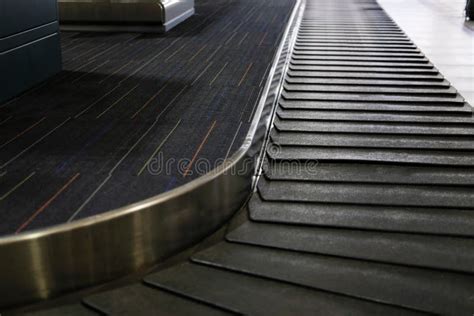 Baggage Conveyor Belt At Airport Travel And Transportation Concep Stock