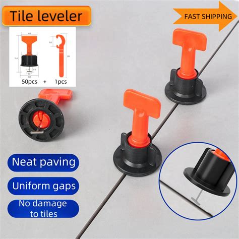 50pcs Tile Leveler T Type Level Wedges Tile Spacers For Flooring Wall