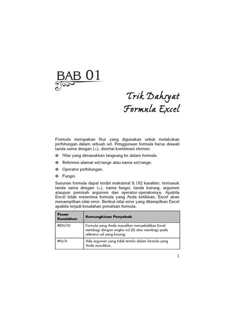 Trik Dahsyat Formula Excel Pdf