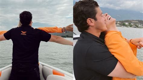 Como Rose Y Jack Samuel García Y Mariana Rodríguez Recrearon Escena Del Titanic En Una Lancha