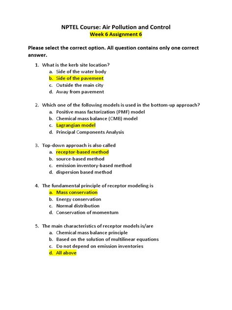 solution of assignment week 6 pdf