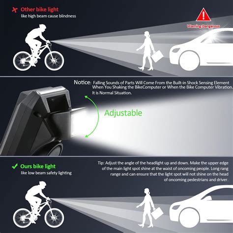 Hrusitoo Juegos De Luces Delanteras Y Traseras Para Bicicleta Con