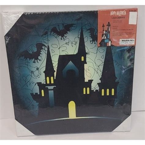 Momentum Brands Holiday Happy Haunting Halloween Led Canvas Art