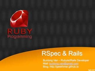 Ruby On Rails Testing With Rspec PPT
