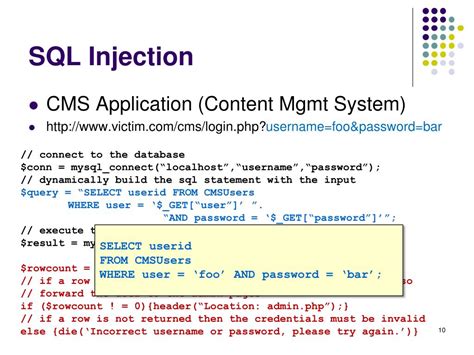 Ppt Sql Injection Cross Site Scripting Powerpoint Presentation Free