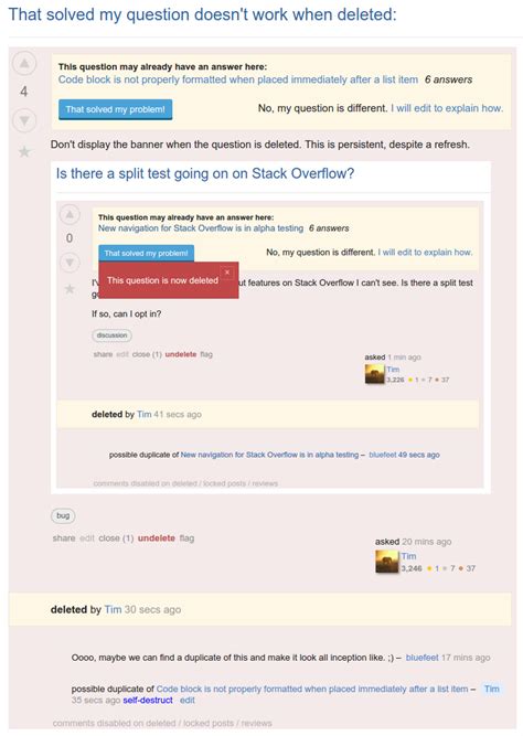 That Solved My Problem Doesn T Work For Deleted Questions Meta Stack Exchange
