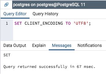 Cómo averiguar y establecer el encoding en Postgres TodoPostgreSQL