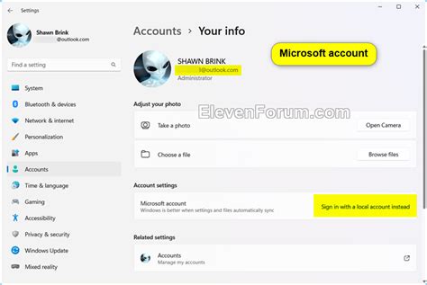 check account is local account or microsoft account in windows 11