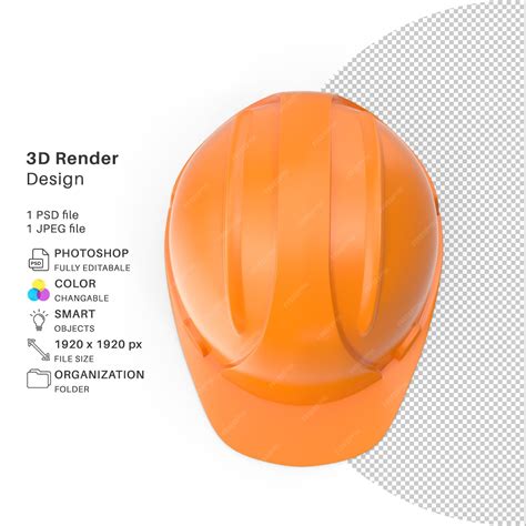 Premium Psd Safety Engineering Hat 3d Modeling Psd File Realistic