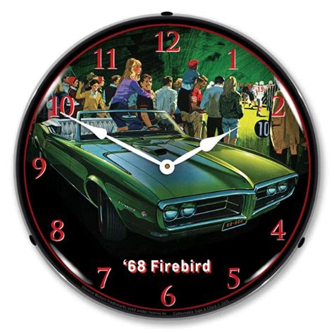 1968 Pontiac Firebird Led Backlit Clock Auto Gear Direct
