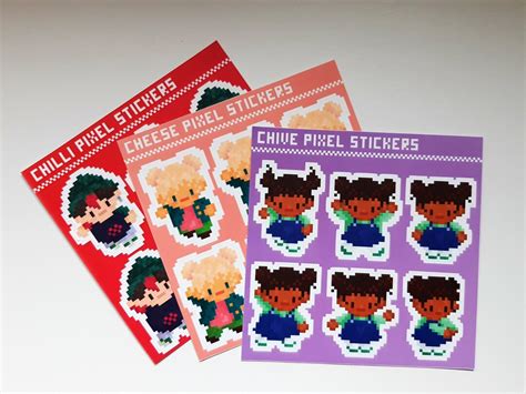 Pixel Sprite Sticker Sheet Bundle Etsy