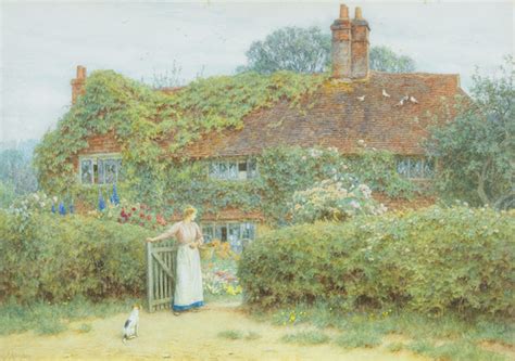 Bonhams Helen Allingham Rws British 1848 1926 Old Surrey Cottage