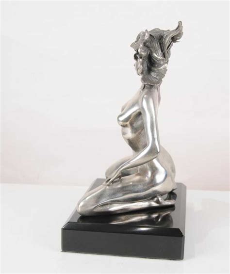 Silver Bronze Erotic Bronze Nude Female Statue Figurine Sexy Erotica