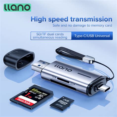 Llano Pembaca Kartu Usb 2 In 1 3 0 Sd Tf Otg Tipe C Pembaca Kartu Memori Bacaan Bersamaan Untuk