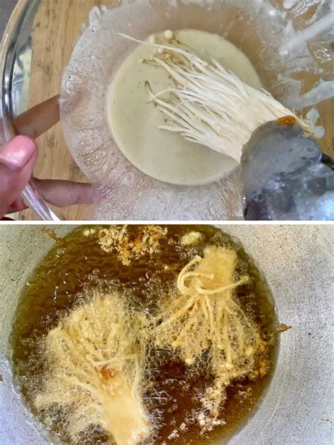 Deep Fried Enoki Mushrooms Recipe Enoki Tempura