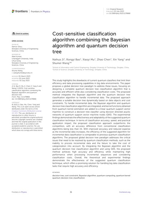 pdf cost sensitive classification algorithm combining the bayesian