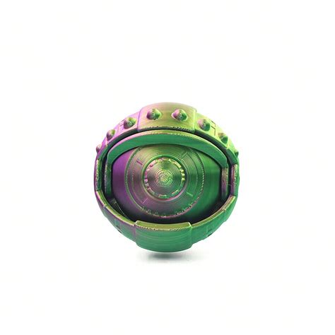 3d Printed Rotating Eyeball Lifelike Printed Eye Toy Made Of Cool Yellow Green Purple