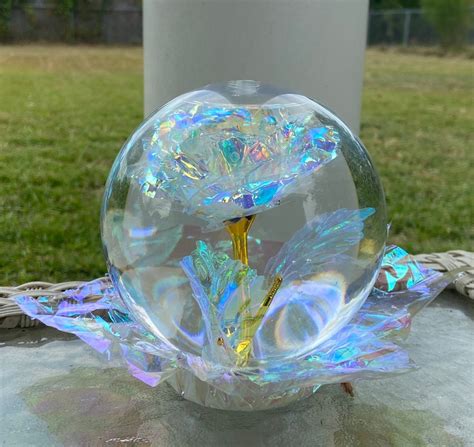 Galaxy Rose Globe Etsy