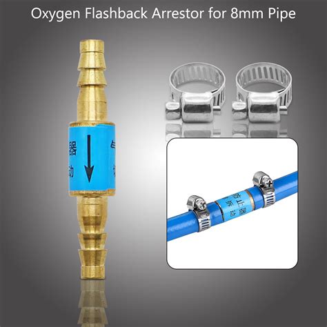 Aleker 2 PCS Flashback Arrestors of Oxygen & Acetylene Propane with 4 ...