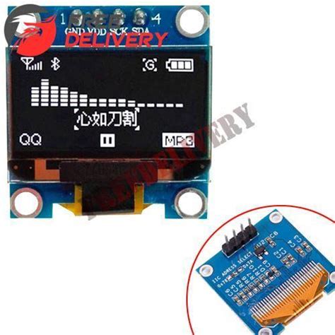 Купить ХІТ Дня Oled дисплей графический Ssd1306 I2c 4p 0 96 128x64 Arduino белый цена 276