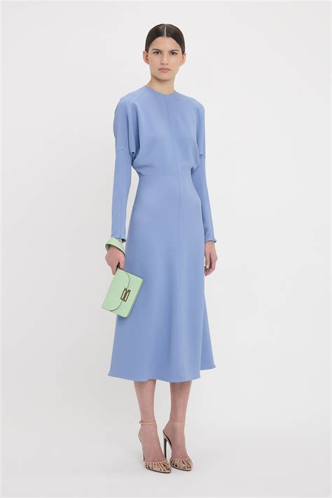 Dolman Midi Dress In Bluebell Victoria Beckham Int