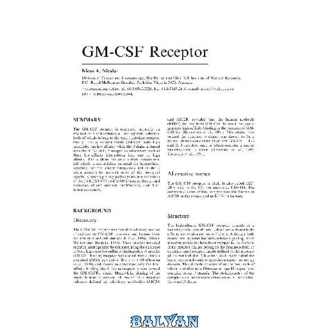 گیرنده Gm Csf وبلاگ کتابخانه دیجیتال بلیان