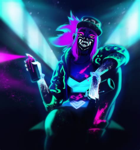 Akali Fanart Lol Fan Art Of Kda Akali On Stage From The Game League Of Legends