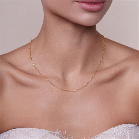 Gold Plated 925 Sterling Silver Box With Bead Chain Or Bracelet 08mm