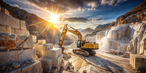 Majestic Italian Marble Quarry Openpit Extraction And Heavy Machinery
