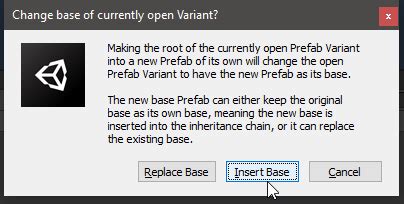 Ability To Reparent Or Rebase A Prefab Variant Unity Engine Unity Discussions
