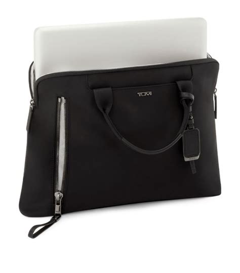 Tumi Black Nylon Voyageur Benin Laptop Bag Harrods Uk