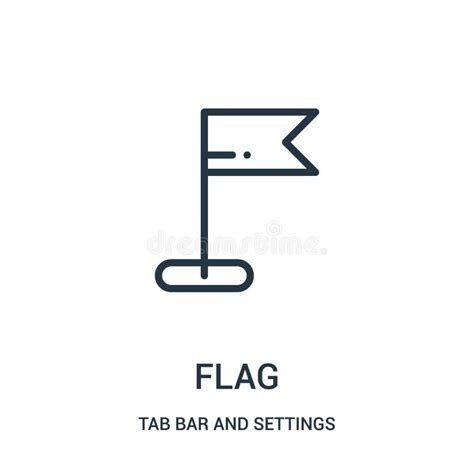 Flag Icon Vector From Navigation Maps Collection Thin Line Flag Outline Icon Vector