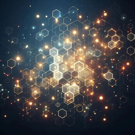 Premium Photo Glowing Abstract Hexagon Pattern Background