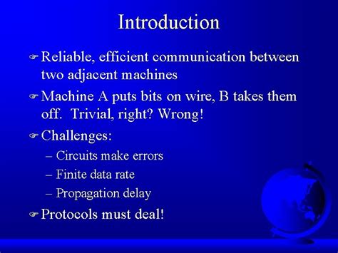 Computer Networks Data Link Layer Topics F Introduction