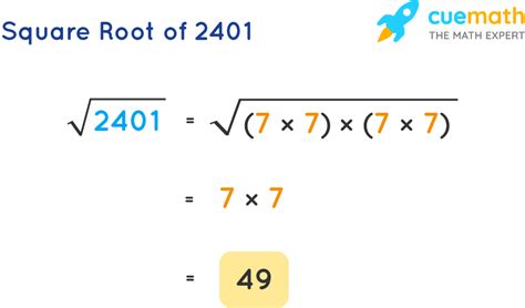 Square Root Of 2401 How To Find Square Root Of 2401 Solved