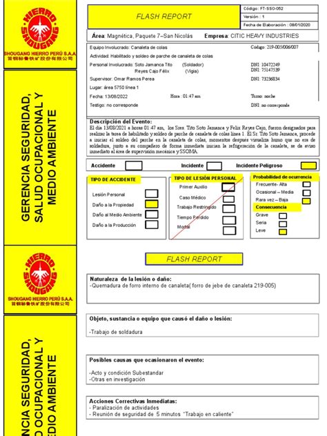Ft Sso 052 Flash Report Empresa Citic 13 08 22 Pdf Seguridad Y