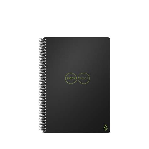 Rocketbook Core Reusable Smart Notebook 6 X 8 8 Dot Grid Ruled 36 Sheets Black Evr E Rc A